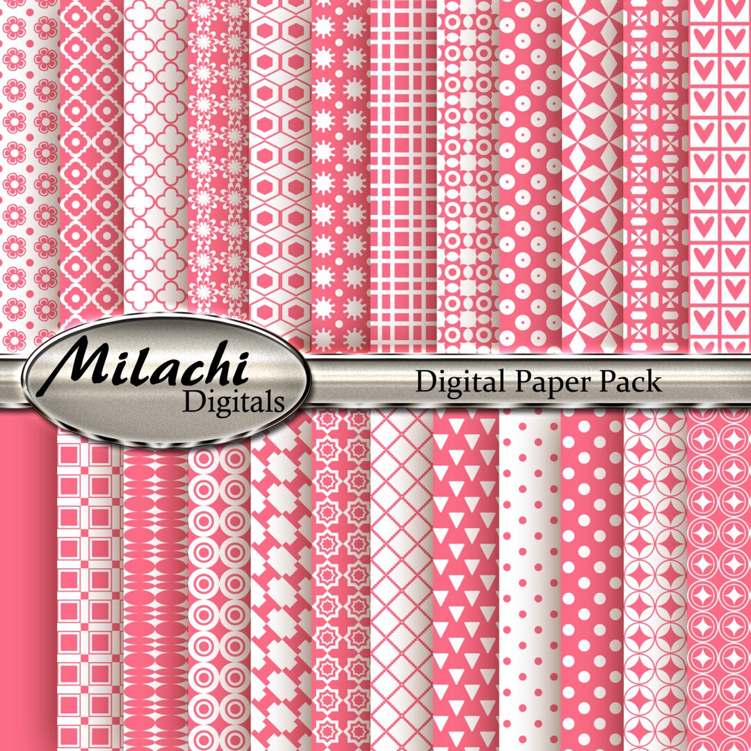 Wild Watermelon Digital Paper Pack, Scrapbook Papers, Commercial Use ...