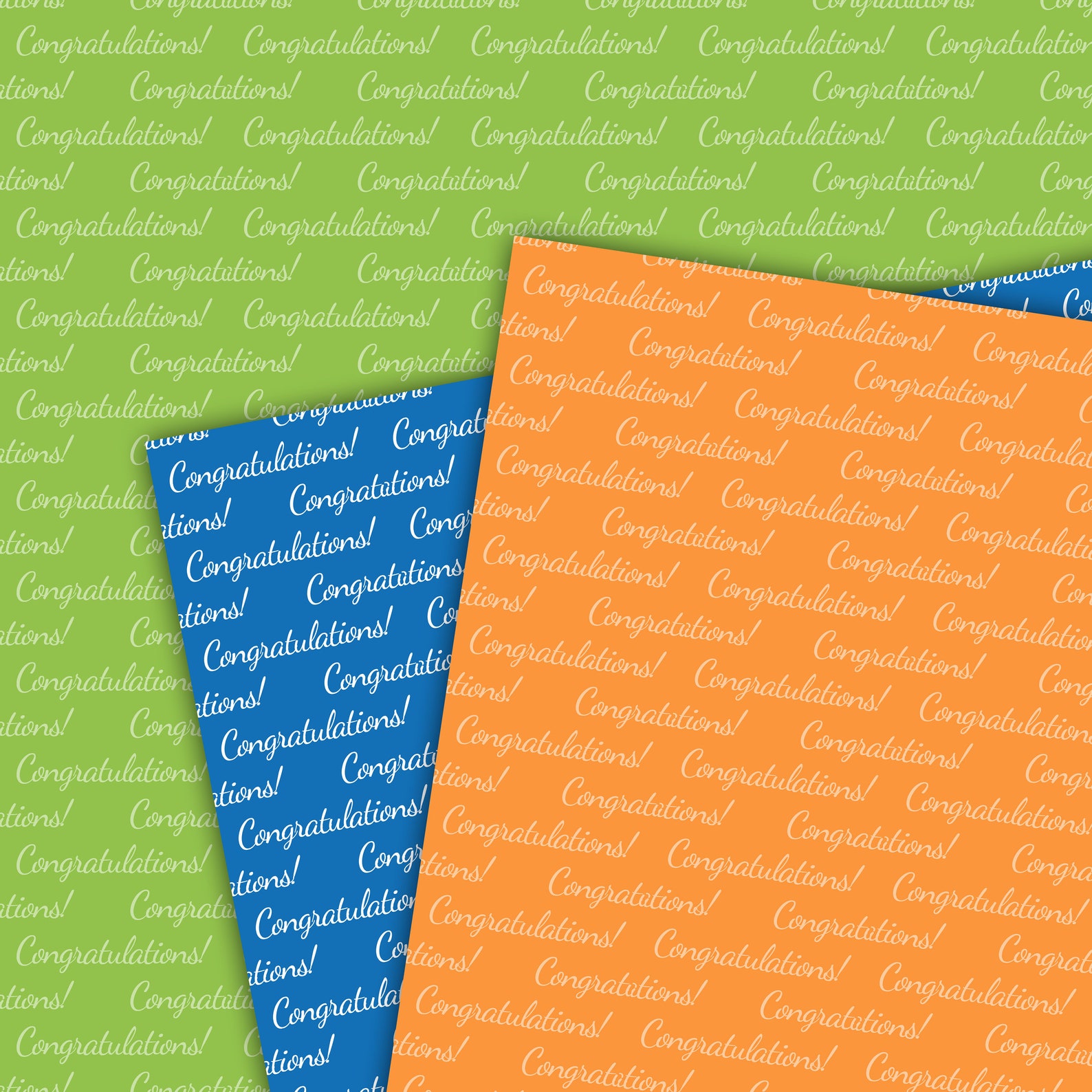 Congratulations Digital Paper Congrats Background Graduation - Etsy