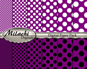 Purple Digital Paper Scrapbook Papers Background Commercial - Etsy