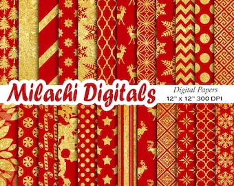 Christmas Digital Paper Holiday Scrapbook Papers Snowflake - Etsy