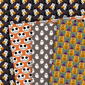 Halloween Digital Paper, Trick or Treat Scrapbook Papers, Seamless ...