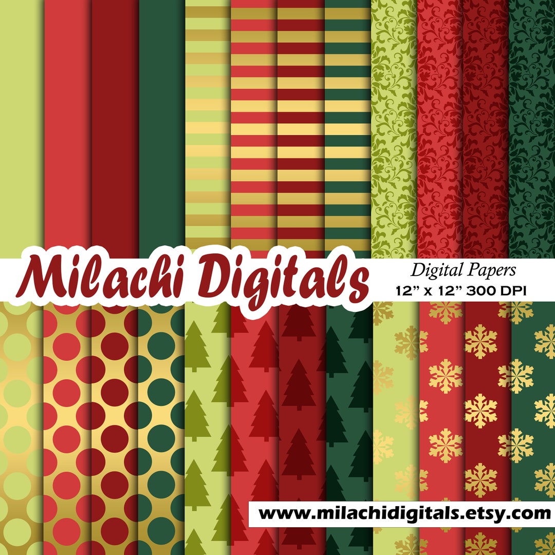 Christmas Digital Paper Holiday Scrapbook Papers Snowflake Wallpaper ...