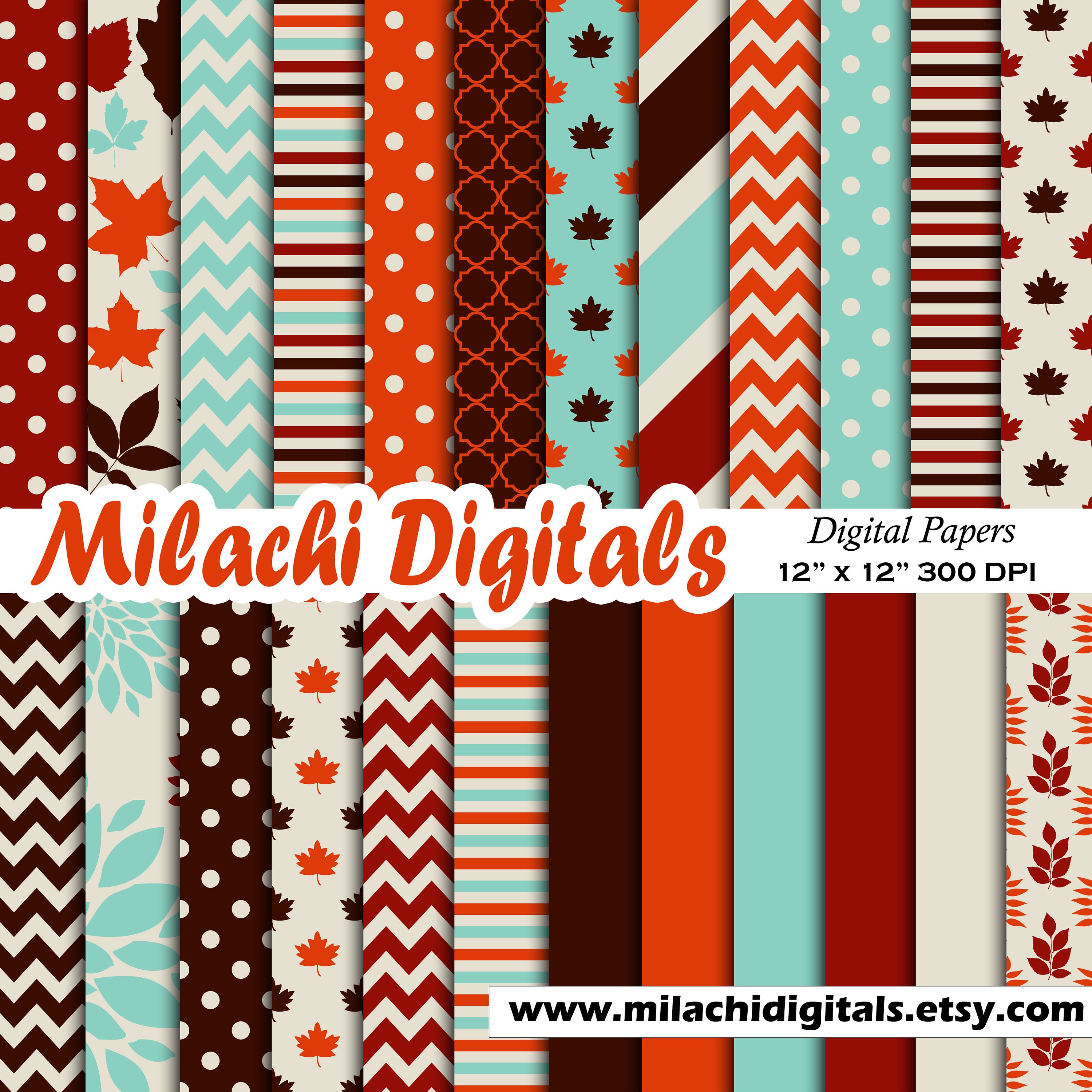 Paper, Party & Kids 1 Fall digital paper autumn background Thanksgiving ...