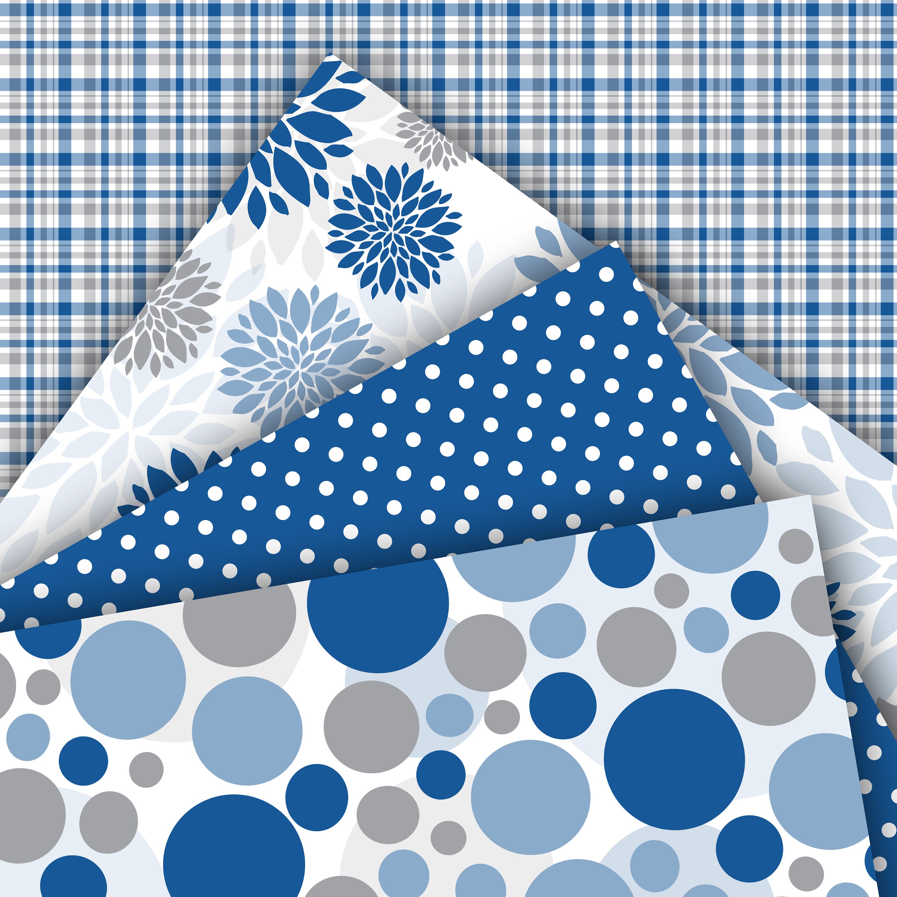 Blue and Gray Digital Paper Scrapbook Papers Wallpaper - Etsy