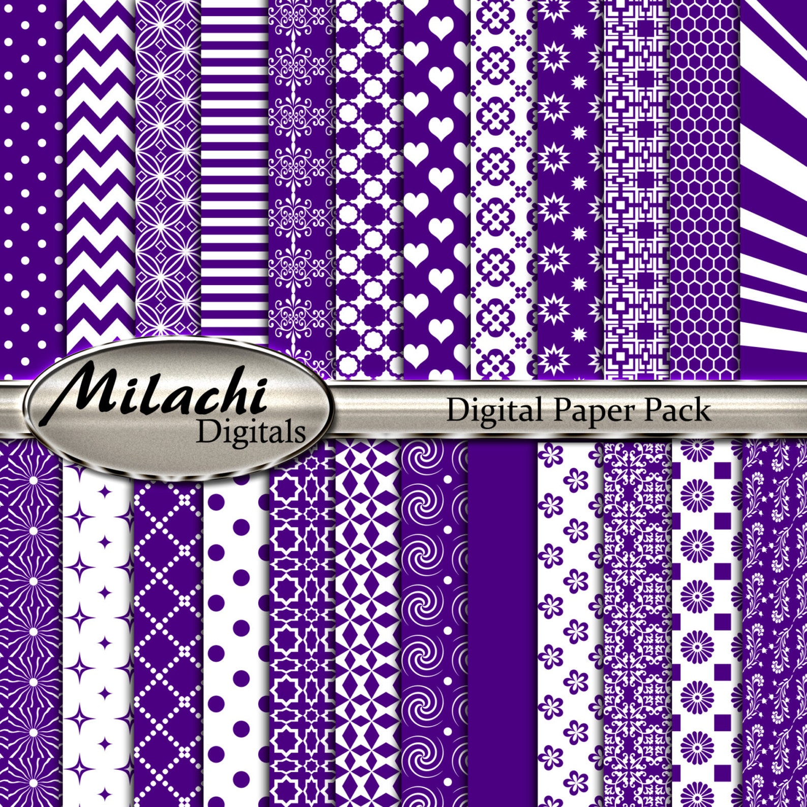 Indigo Digital Paper Pack 12 X 12 Scrapbook | Etsy