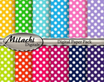 Pastel Digital Scrapbook Paper Pack, Commercial Use, Personal Use, 12 ...