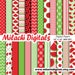 Watermelon Digital Paper, Picnic Scrapbook Papers, Watermelon ...