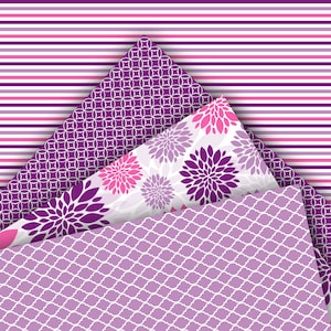 Pink and Purple Digital Paper Scrapbook Papers Wallpaper Digital ...