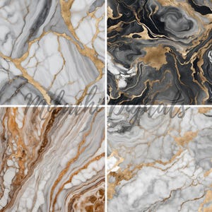 Marble Textures Digital Paper Pack 12"x12", Journal Pages, Scrapbook ...
