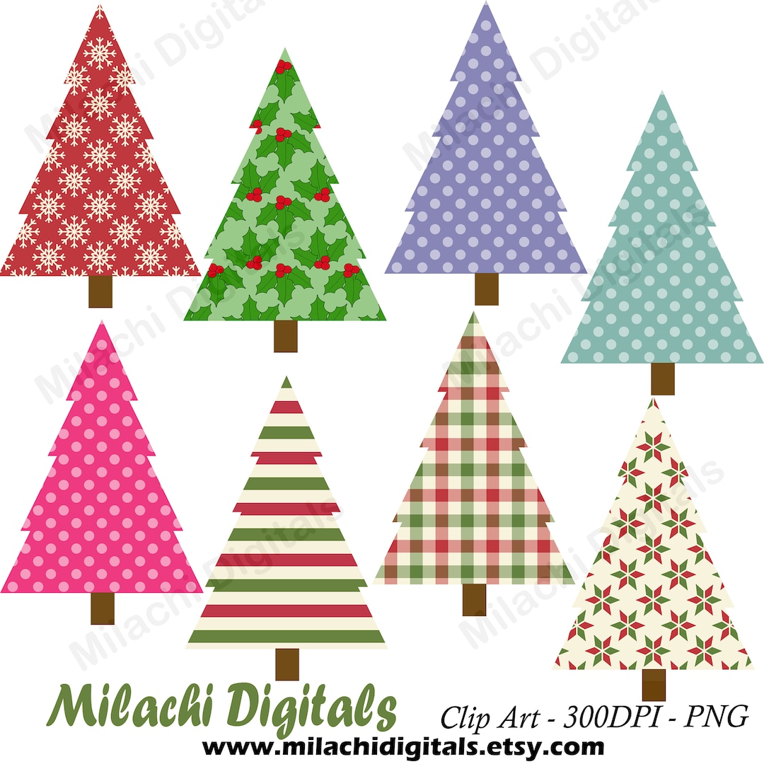 Christmas Tree Clipart Holiday Scrapbook Elements Winter Tree Cute ...