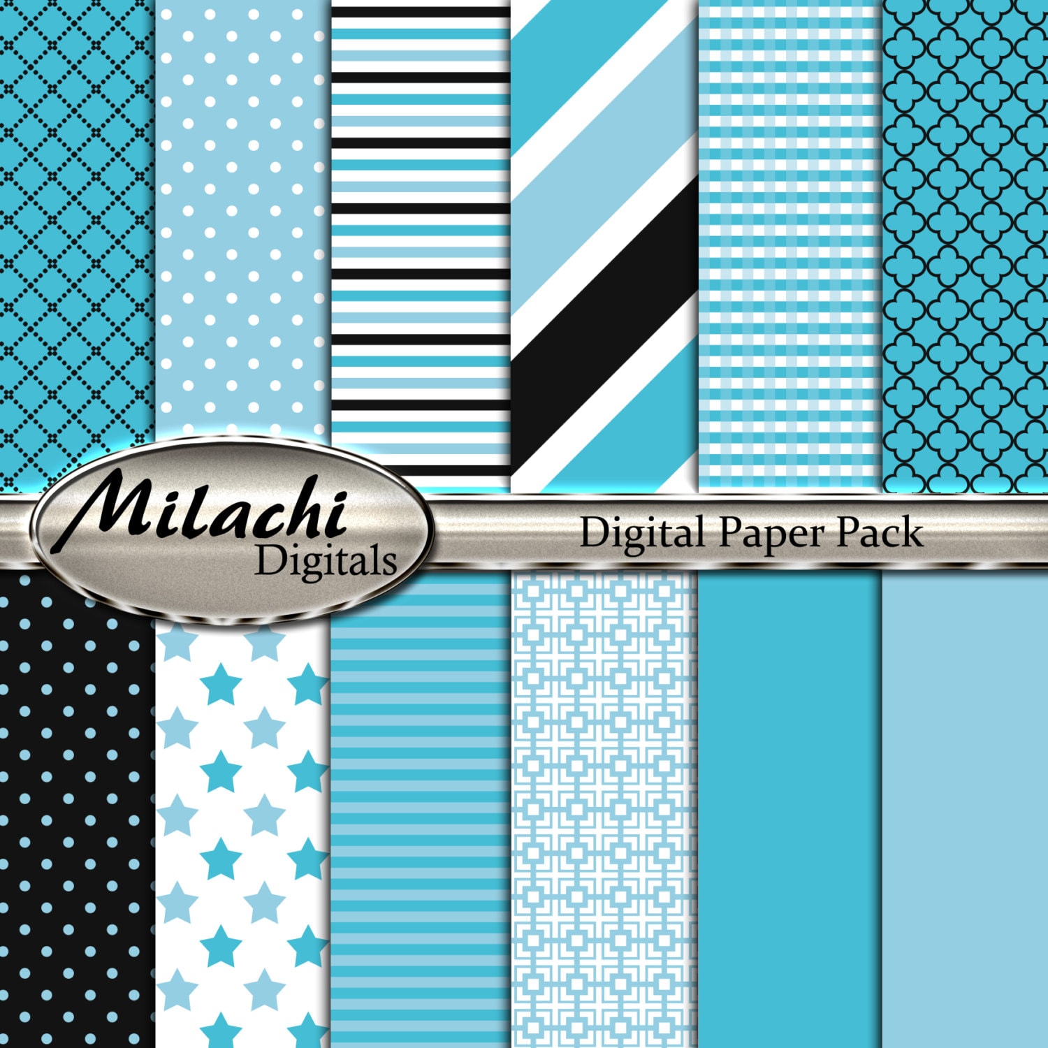 Sweet Baby Boy Blue Digital Paper Pack - Commercial Use - Instant ...