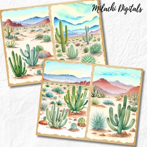 Desert Cactus Junk Journal Printable Pages, Cactus Scrapbook Paper ...