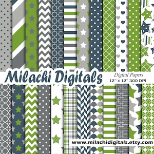 Baby Boy Digital Paper It's a Boy Scrapbook Papers - Etsy