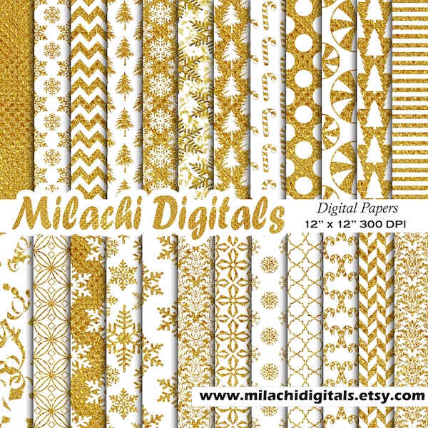 Christmas Digital Paper - Etsy