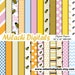 Bumble Bee Digital Paper Honey Scrapbook Papers Hive | Etsy