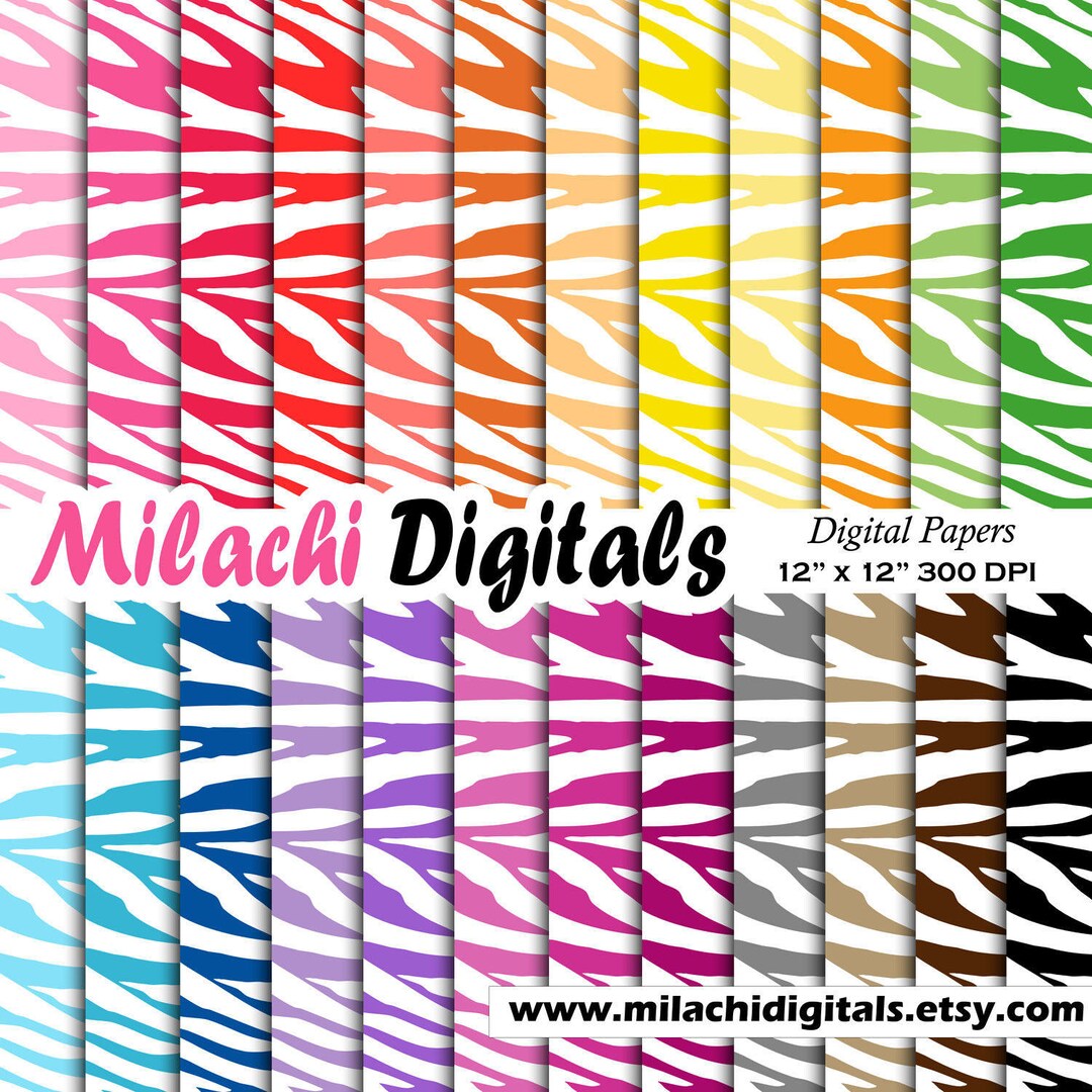 Zebra Digital Paper, Scrapbook Papers, Background, Wallpaper, Printable ...