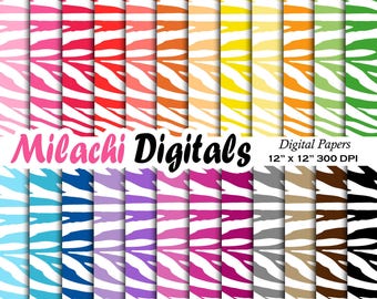 Zebra Digital Paper - Etsy