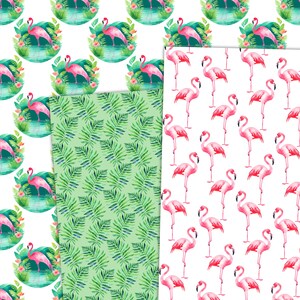 Flamingo Digital Paper, Seamless Pattern, 12"x12" Scrapbook Paper, Junk ...