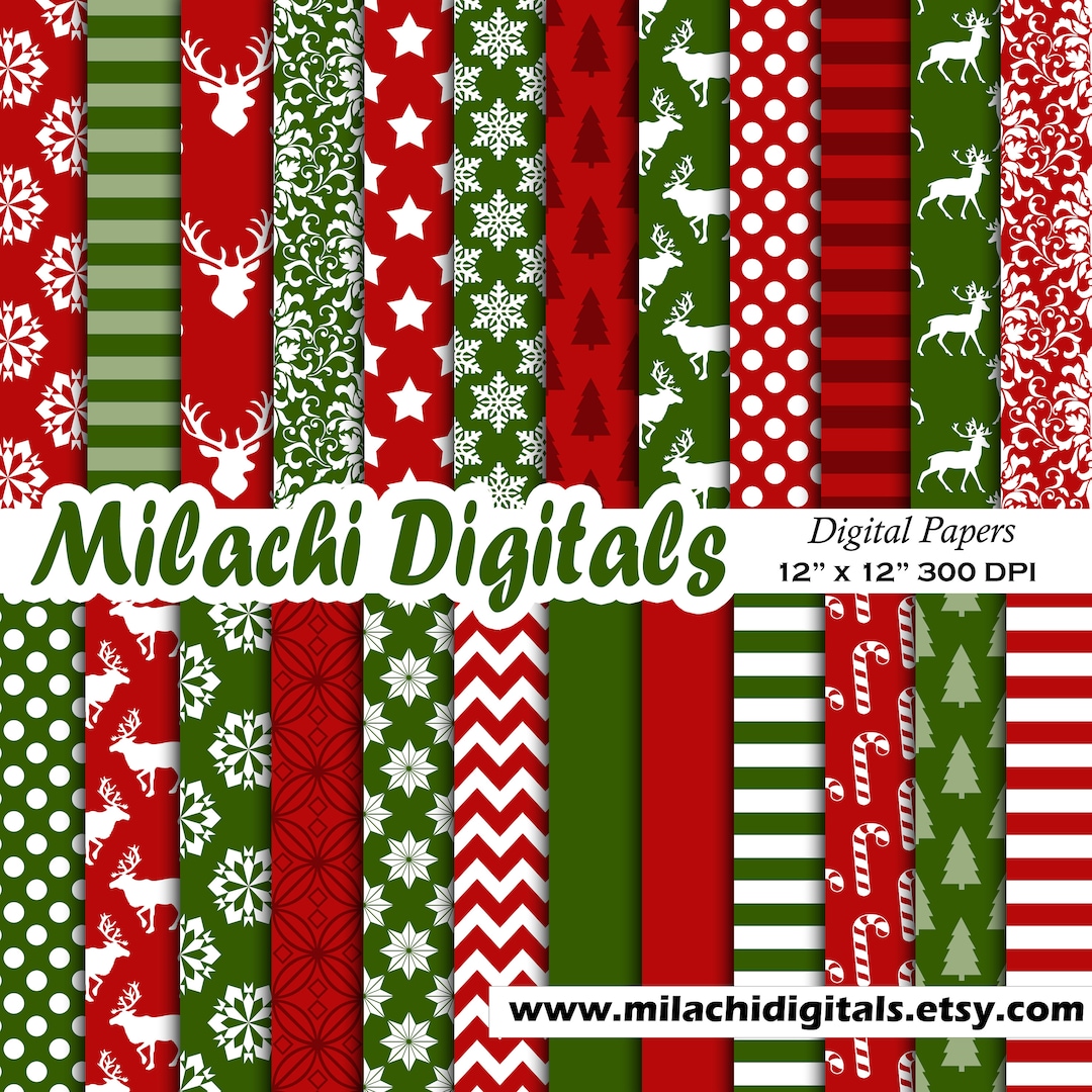 Christmas Digital Paper Holiday Scrapbook Papers Snowflake Wallpaper ...
