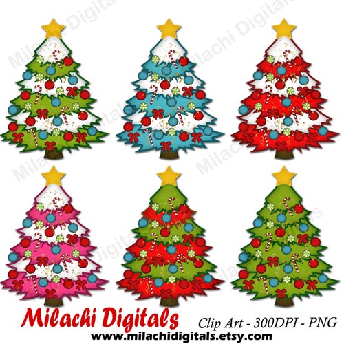 Christmas Tree PNG Clipart Commercial Use Instant Digital - Etsy