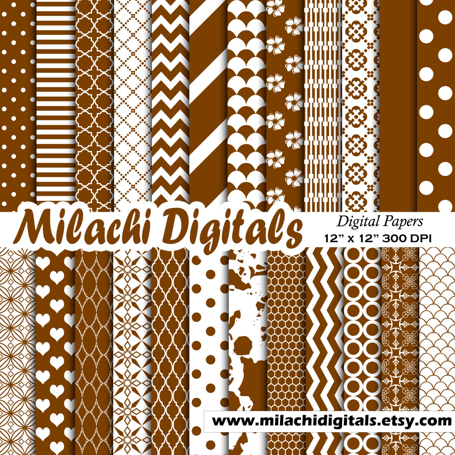 Chocolate Brown Digital Paper Background Scrapbook Papers - Etsy