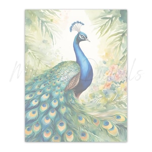Peacock Stationery Printable, Journal Paper, Letter Writing Paper ...