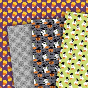 Halloween Digital Paper, Trick or Treat Scrapbook Papers, Seamless ...