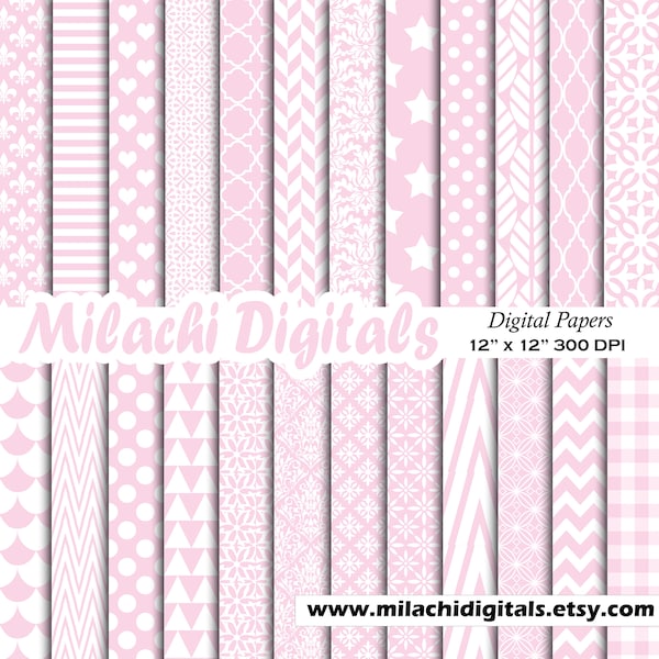 Pink Digital Paper - Etsy