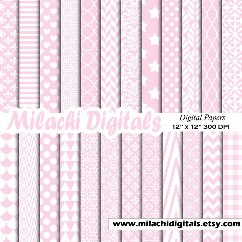 Pink Digital Paper - Etsy