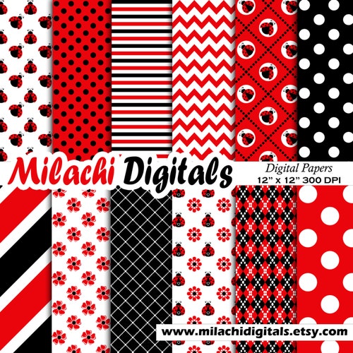 Mickey Mouse Digital Paper Polka Dots Stripes Chevron - Etsy