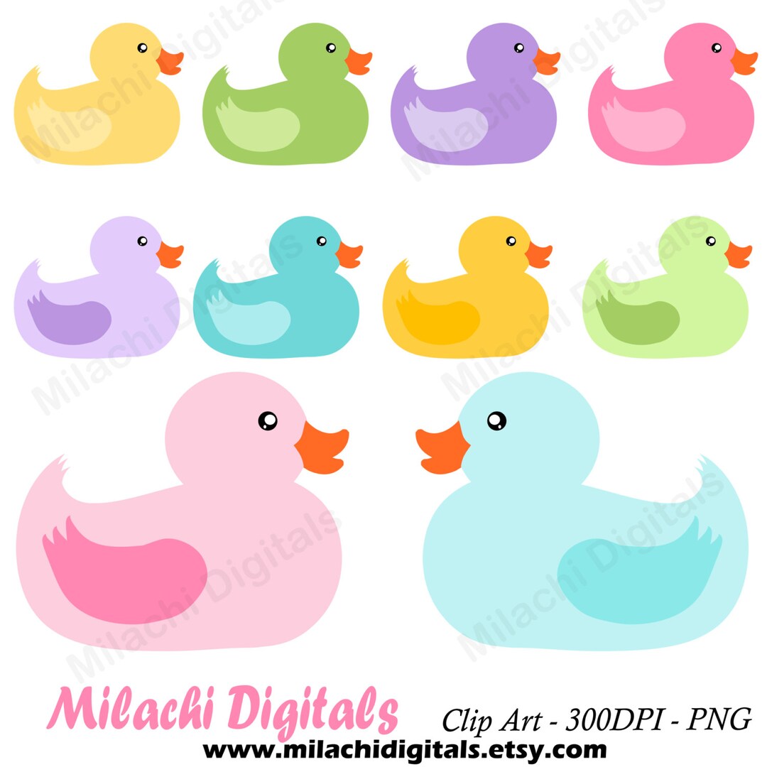 Rubber Duck Clipart, Duckies Clipart, Vector Graphics, Rubber Baby Duck ...