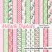 Pink Flowers Digital Paper, Seamless 12"x12" Scrapbook Paper, Junk ...