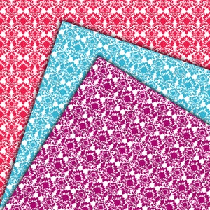 Damask Digital Paper, Scrapbook Papers, Wallpaper, Background ...