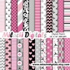 Minnie Mouse Digital Paper, Scrapbook Papers, Wallpaper, Minnie ...