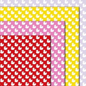 Duck Digital Paper, Baby Shower Scrapbook Papers, Rubber Duck Wallpaper ...
