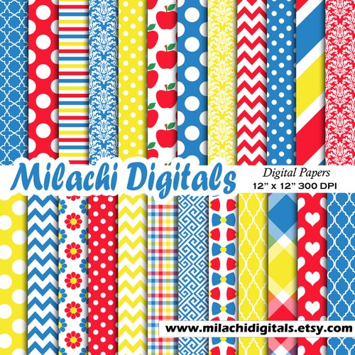 Snow White Digital Paper Kit Digital - Etsy