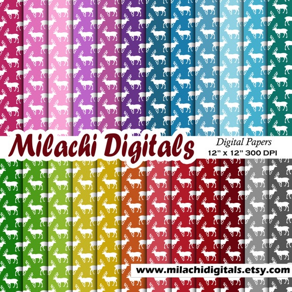 Moose Digital Paper Frozen Scrapbook Papers Winter | Etsy