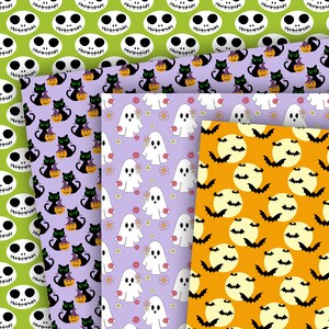 Halloween Digital Paper, Trick or Treat Scrapbook Papers, Seamless ...