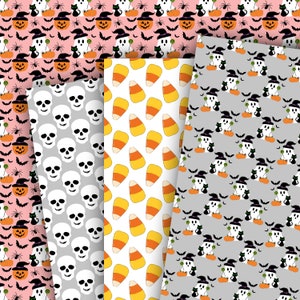 Halloween Digital Paper, Trick or Treat Scrapbook Papers, Seamless ...