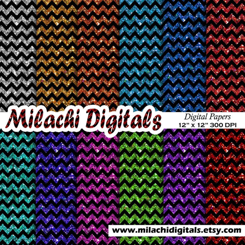 Glitter Chevron - Etsy