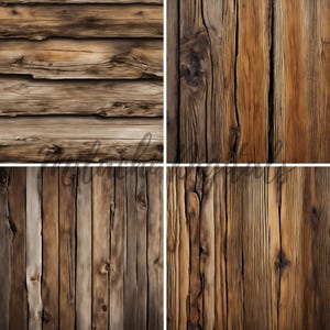 Wood Texture Digital Paper Pack 12"x12", Journal Pages, Scrapbook Paper ...