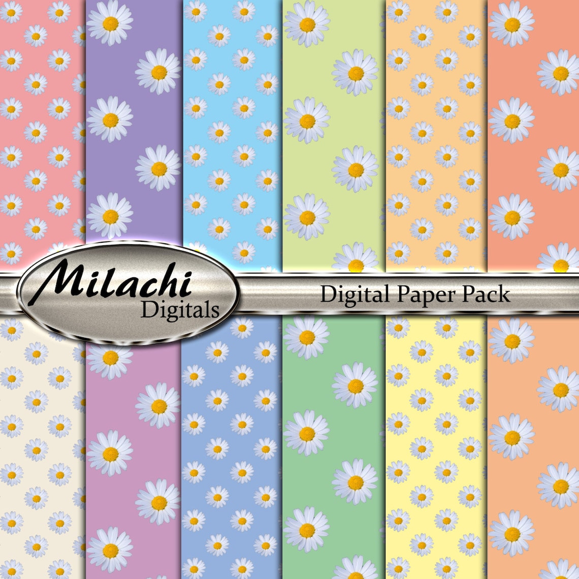 Daisy Digital Paper Pack Commercial Use Instant Download - Etsy