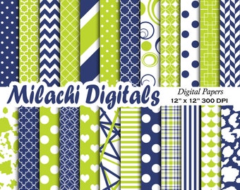 Navy and Lime - Etsy