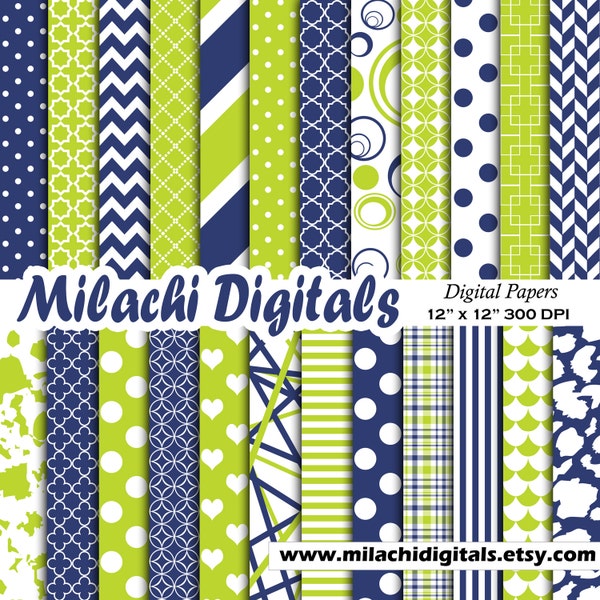 Navy Lime Green - Etsy