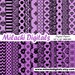 Purple and Black Digital Paper Printable Scrapbook Paper - Etsy