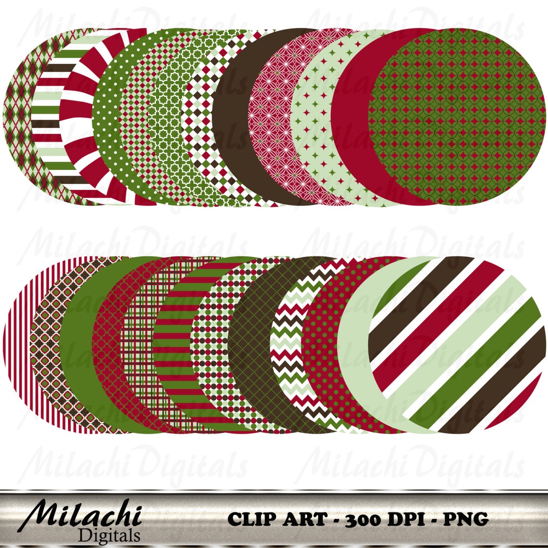 Christmas Circles Digital Clip Art - Commercial Use - Instant Download ...