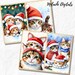 Christmas Cats Junk Journal Paper Printable, Christmas Scrapbook Paper ...