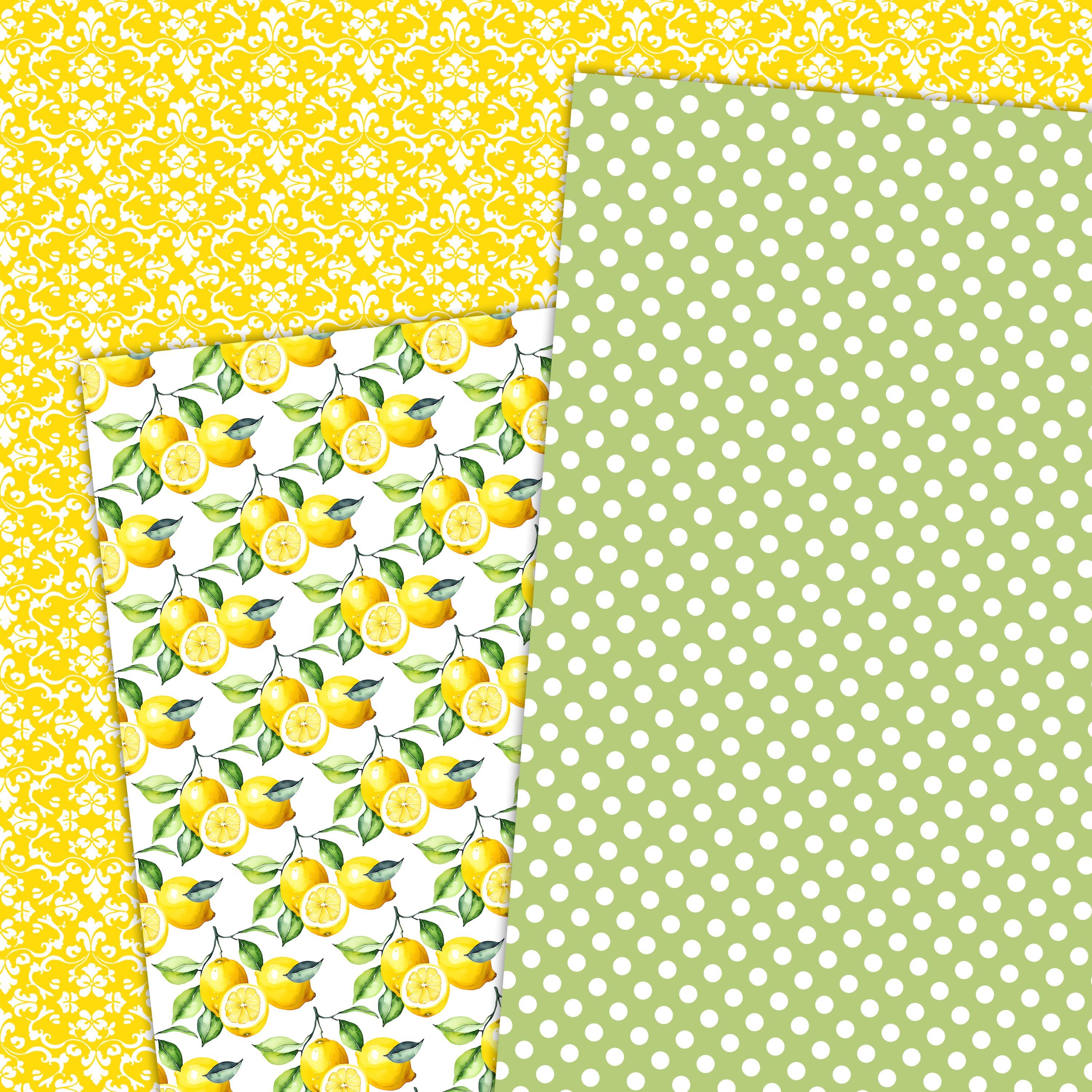 Lemon Digital Paper, Seamless 12