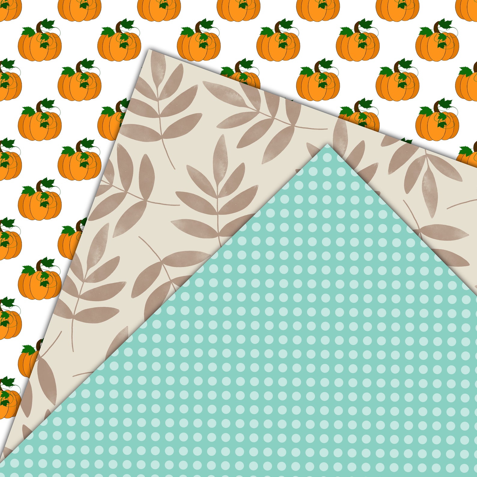 Thanksgiving Digital Paper Fall Scrapbook Papers Autumn - Etsy