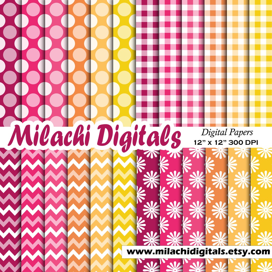 Hello Spring Digital Paper, Easter Scrapbook Paper, Seamless ...